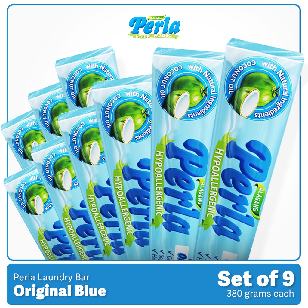 Perla Laundry Long Bar Detergent 380g Original Blue - Home Care (Set of ...