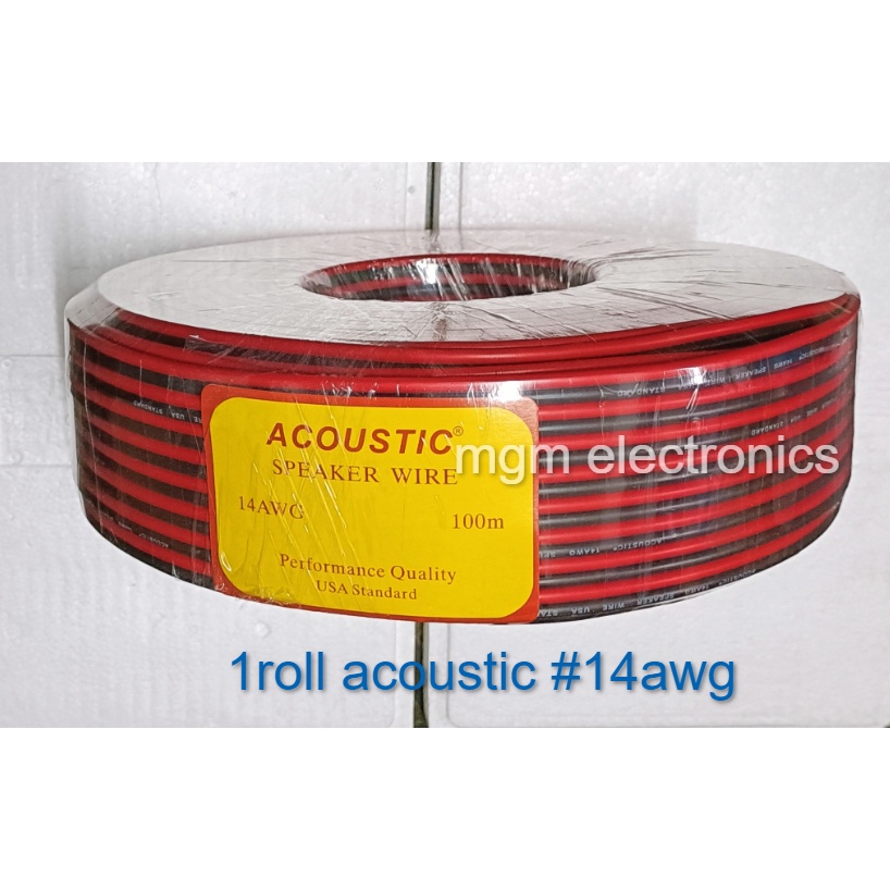 1ROLL ACOUSTIC Speaker Wire 14AWG RED/BLACK Heavy Duty Wire | Shopee ...