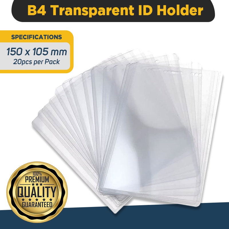 Plastic ID Case B4 Vertical 150x105mm (20 pcs) | Shopee Philippines