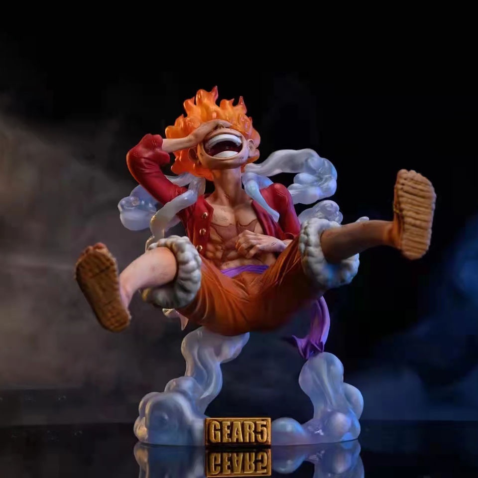 17cm Anime One Piece Figure Luffy Gear 5 Action Figure Sun God Luffy ...