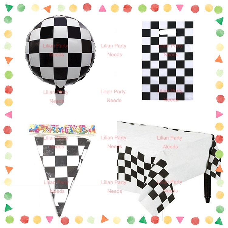 𝐋𝐢𝐥𝐢𝐚𝐧 𝐏𝐚𝐫𝐭𝐲 𝐍𝐞𝐞𝐝𝐬 checkered partyneeds items | Shopee Philippines