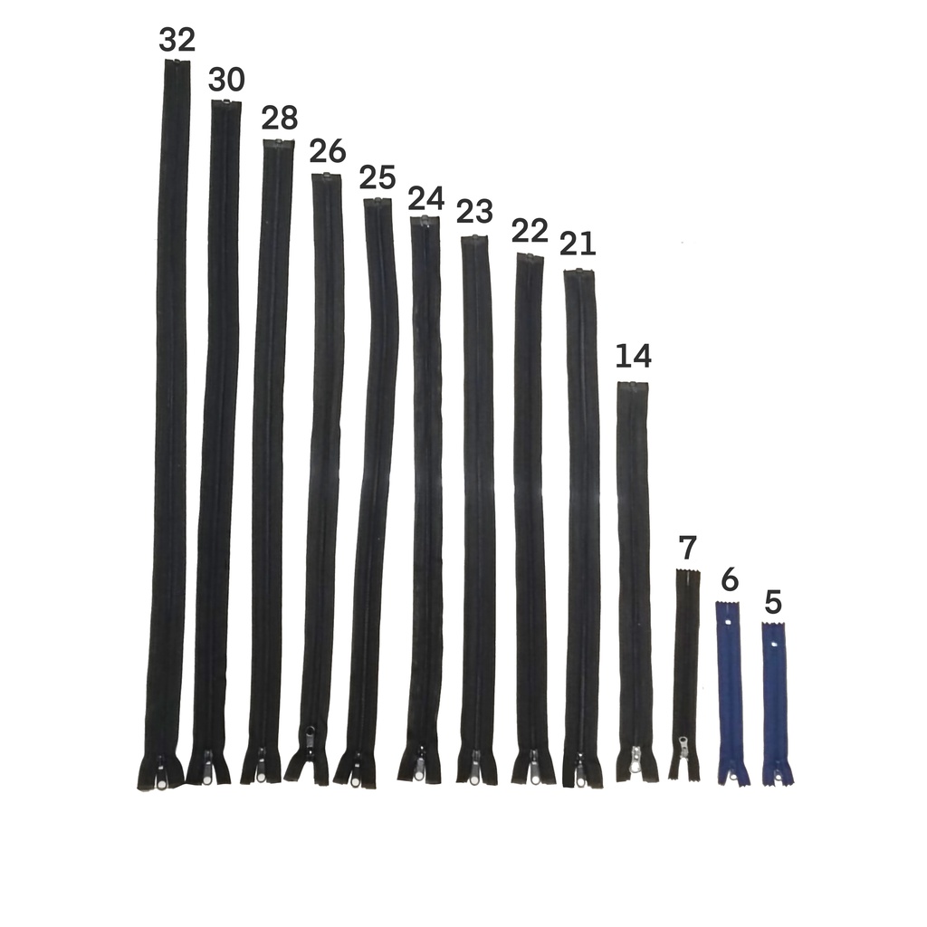 5pcs #5 ORDINARY NYLON ZIPPER 14 INCHS TO 32 INCHS open end FOR JACKET ...
