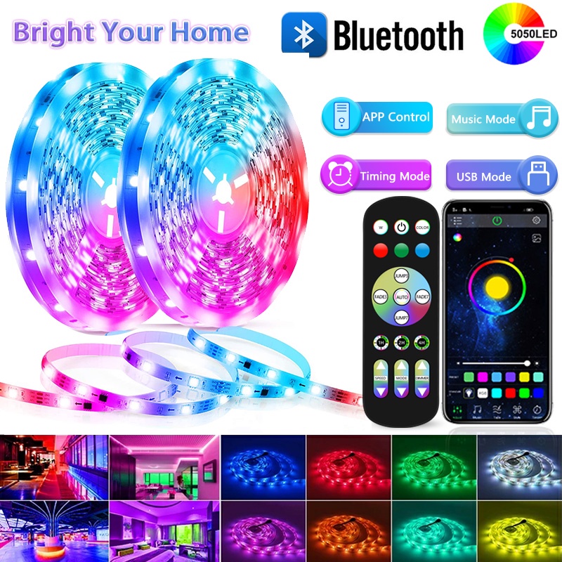 LED Strip Light USB RGB 5V LED RGB Lights Flexible LED Lamp Tape Ribbon ...