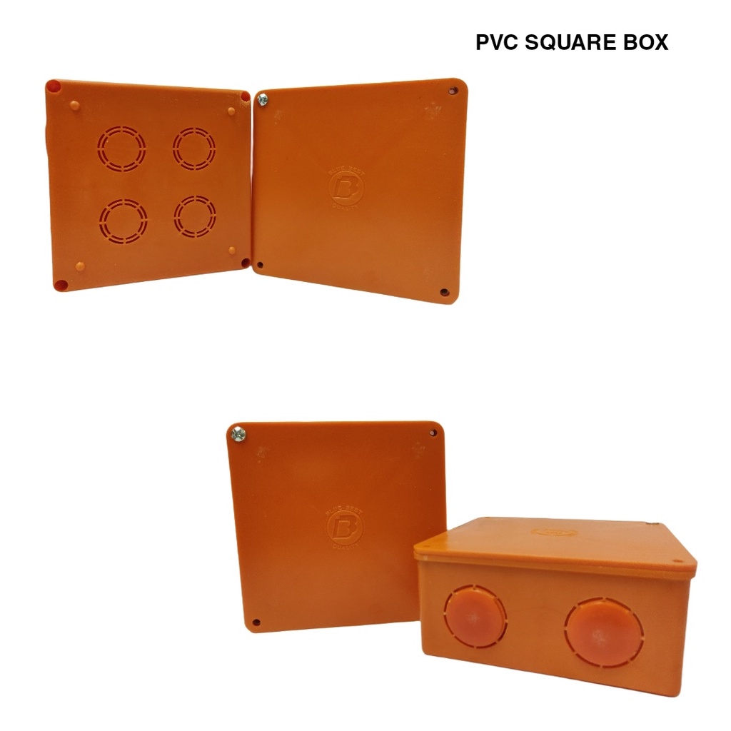 PVC SQUARE BOX WITH COVER AND SCREW | Shopee Philippines