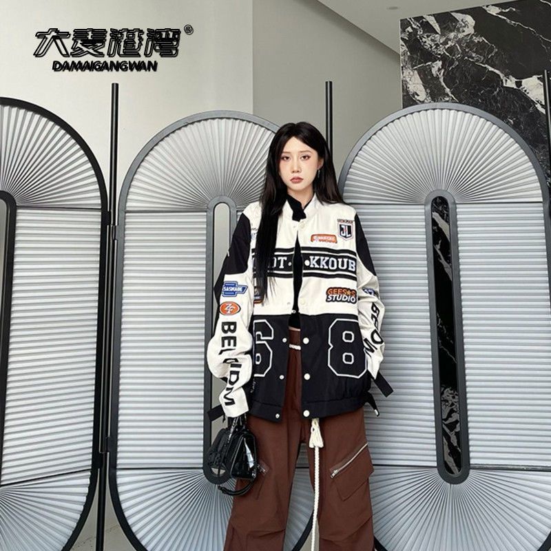 Street Wear National Trendy Detachable Motorcycle Uniform Jacket Loose ...