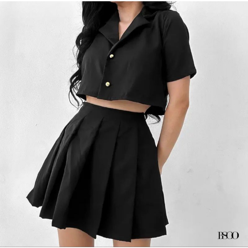 ONHAND BSCO ANIKA KOREAN STYLE TOP AND SKIRT COORDS SET! KOREAN FASHION ...