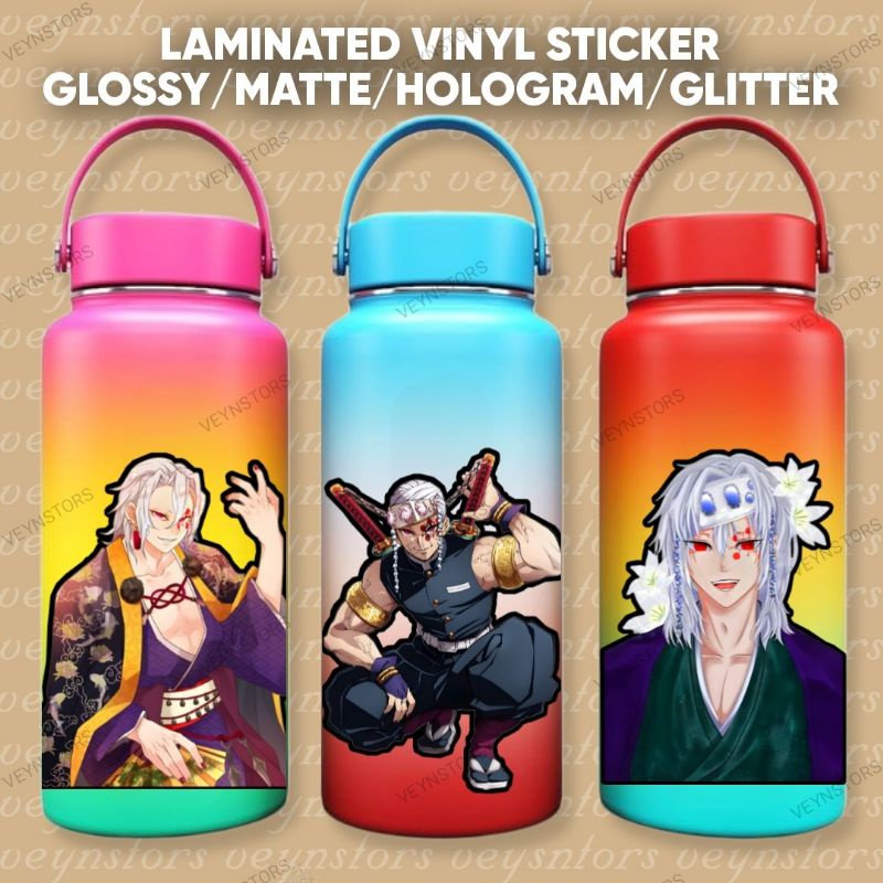 DEMON SLAYER TENGEN UZUI LAMINATED VINYL STICKER MATTE GLOSSY HOLOGRAM ...