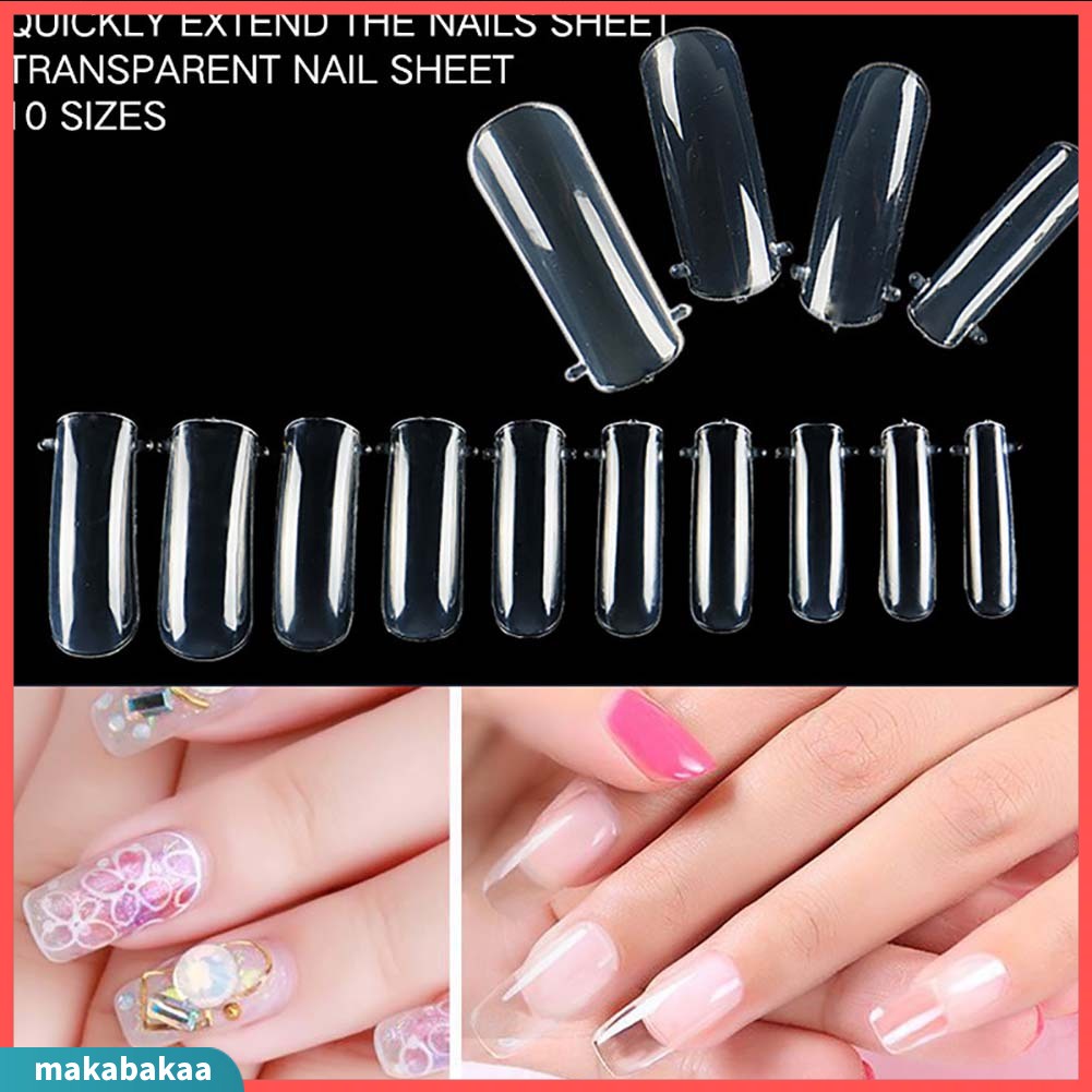 (makabakaa) 100Pcs Acrylic Fake Nails Builder Tool Kit Artificial ...