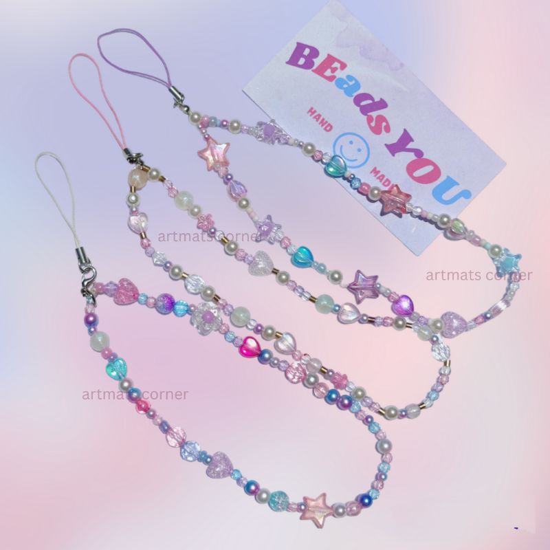 Customizable Phone Strap bead phone charm cute trendy phone accessory ...