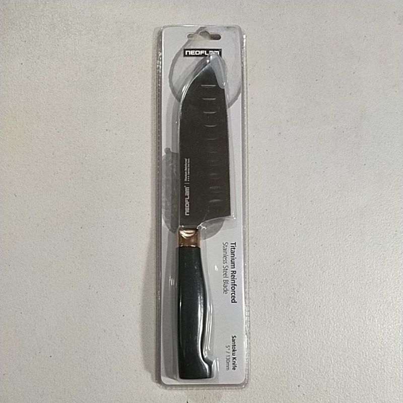 Neoflam Santoku Knife titanium reinforced blade 5" | Shopee Philippines