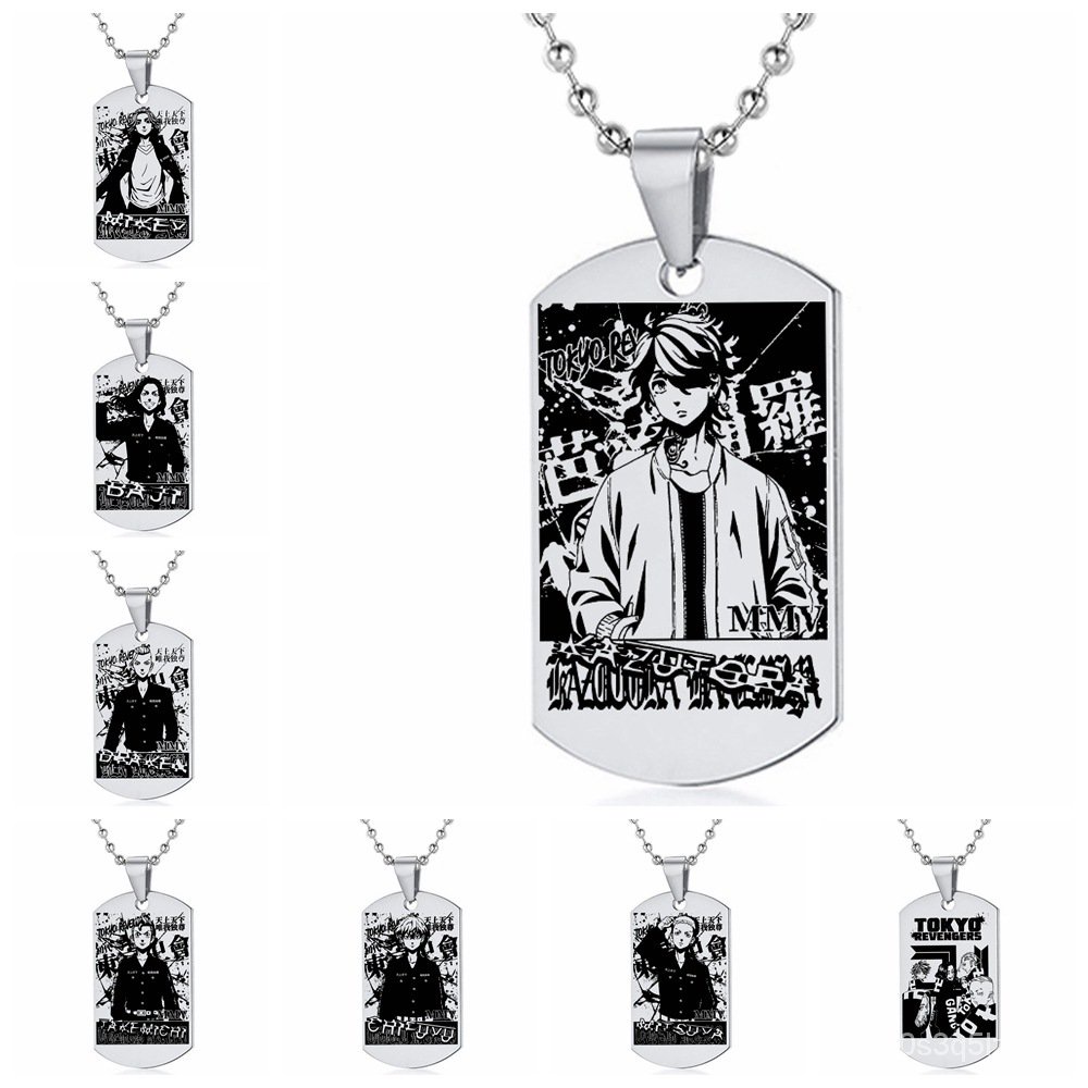 anime Tokyo Revengers pendant necklace stainless steel collar collier ...