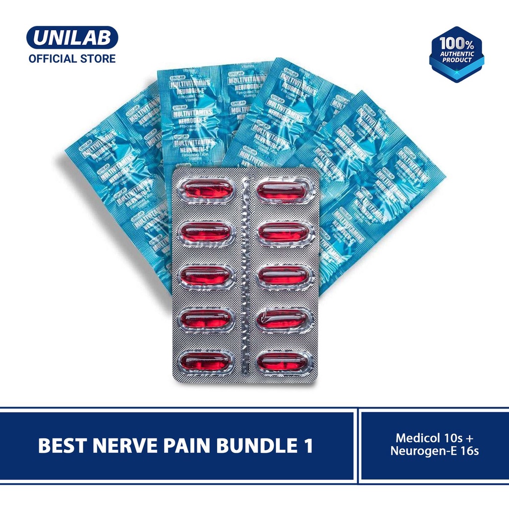 Best Nerve Pain Bundle 1: Neurogen-E 16s + Medicol 400 10s | Shopee ...