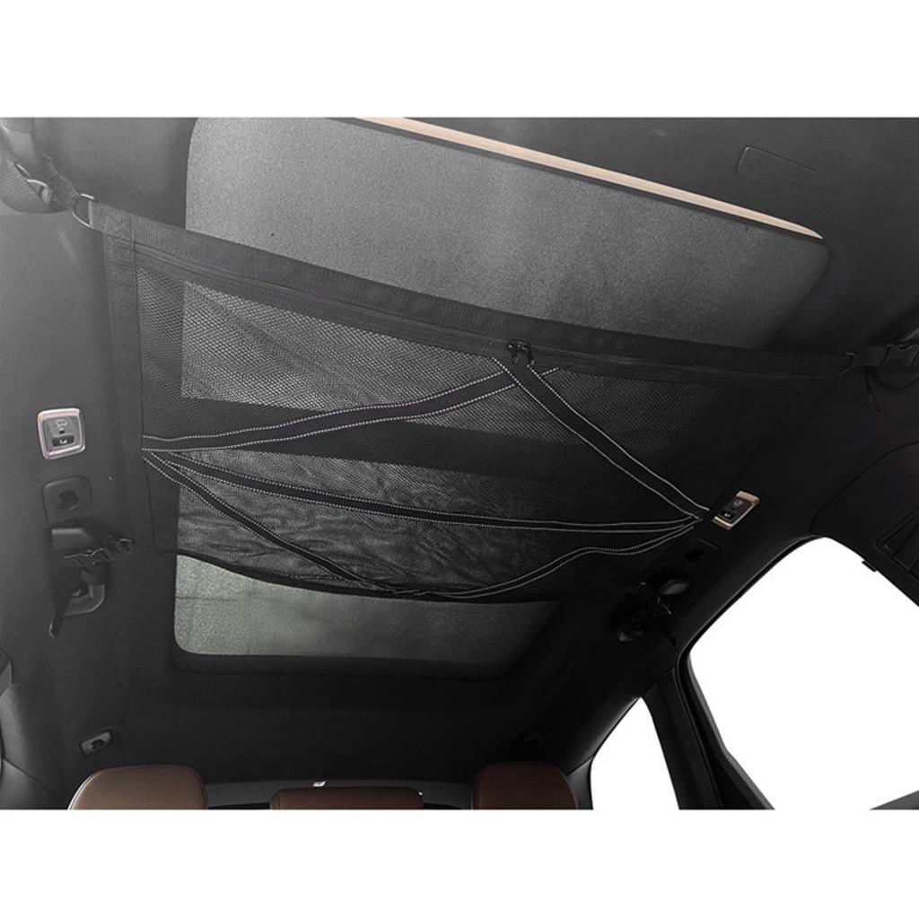 Interior Car Ceiling Storage Bag Mesh Roof Organizer for Tent Camping ...