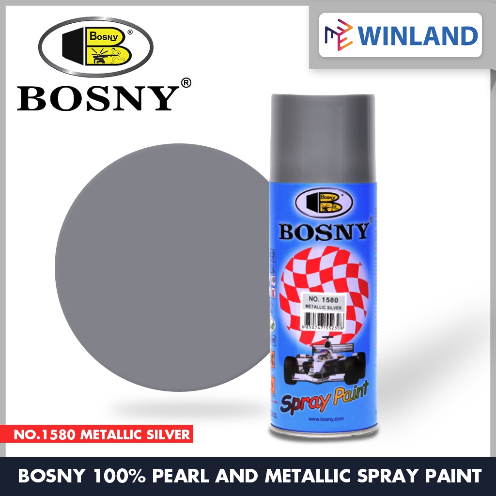 Bosny by Winland Pearl and Metallic Spray Paint No.1580 Metallic Silver ...