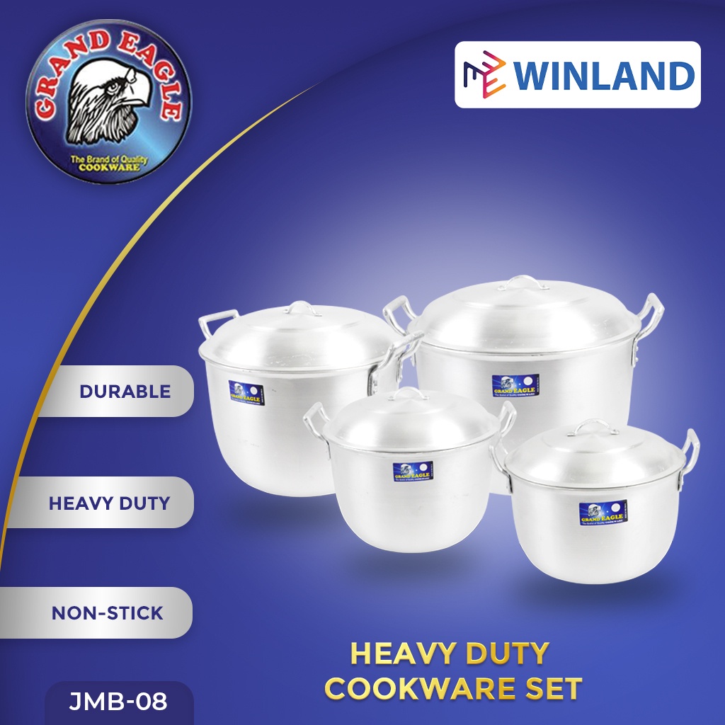 Grand Eagle by Winland Extra heavy duty Thick Aluminum 8pcs Kaldero ...