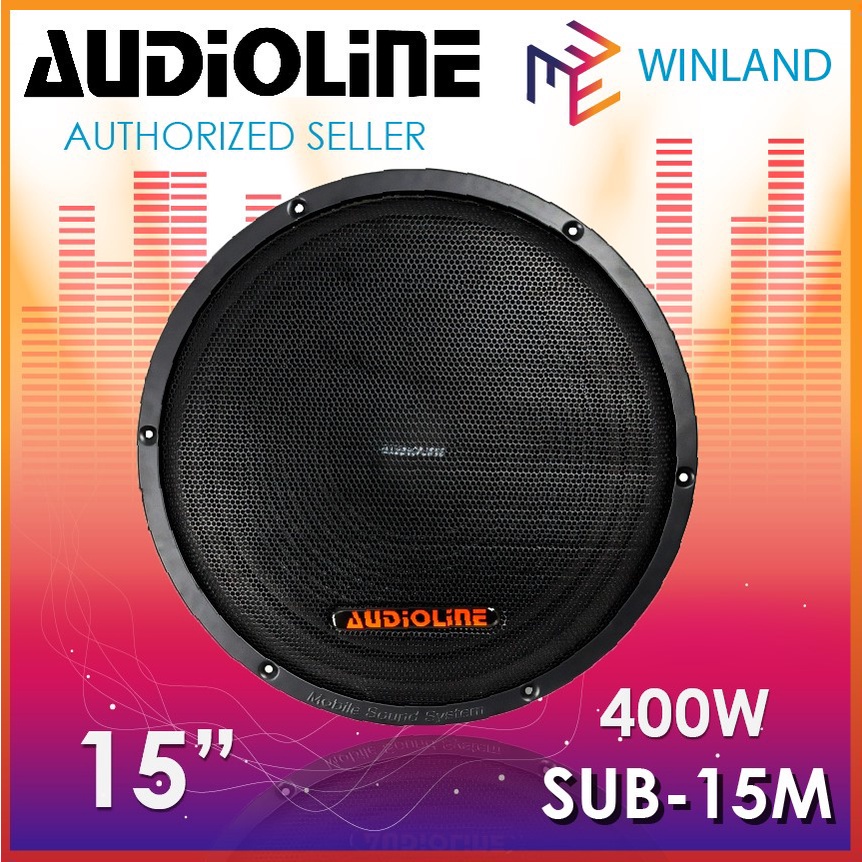 Audioline by Winland Professional Hi-Fi Subwoofer Speaker Audio 15 ...