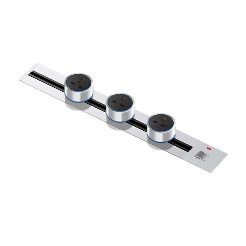 Universal Multi Smart Office Desk Power Track System Electric Outlet ...