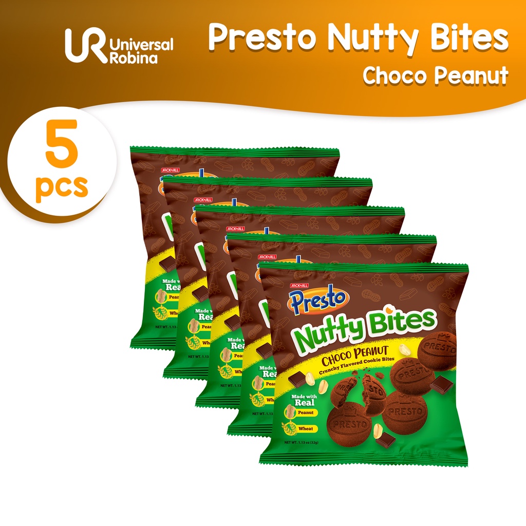 5 x Presto Nutty Bites Choco Peanut (32g) | Shopee Philippines