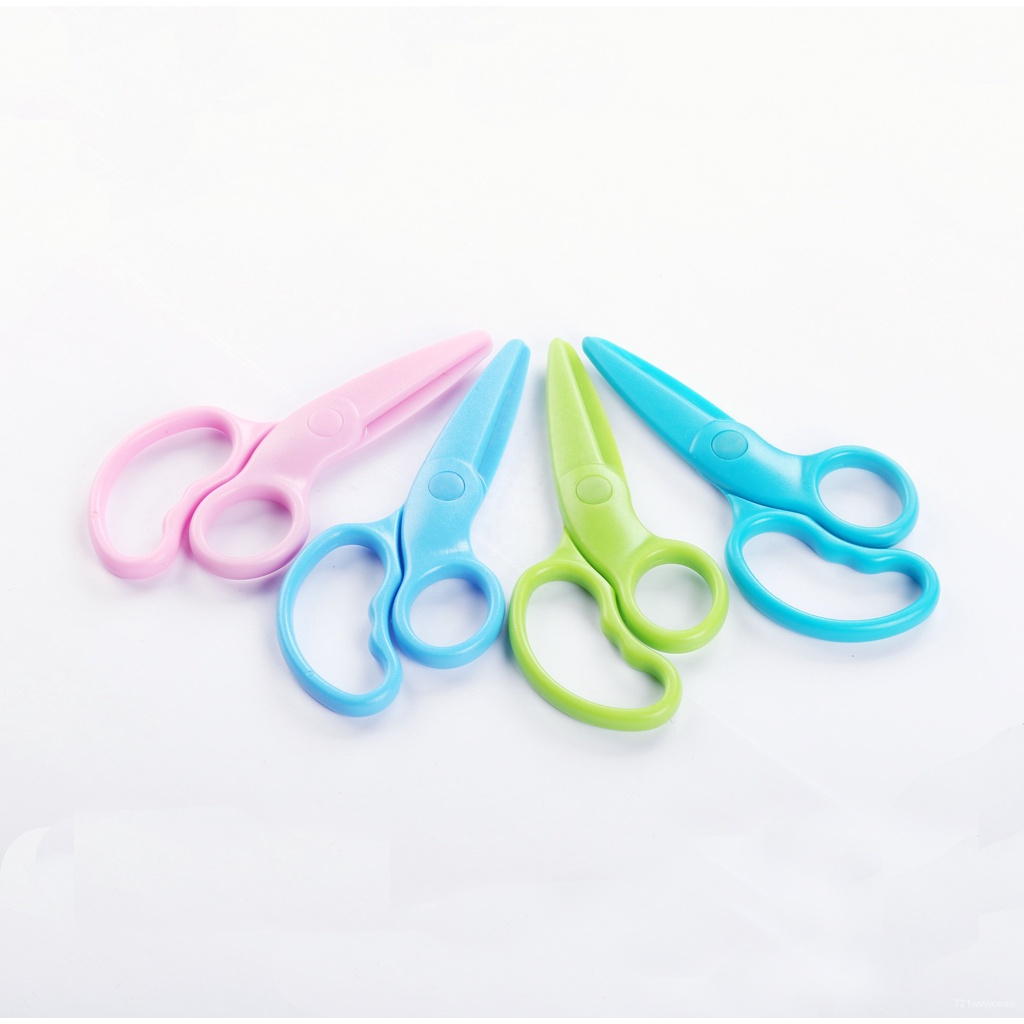 Kids Scissors Safety plastic Cute 5" Colorful OEM Baby scissors School ...