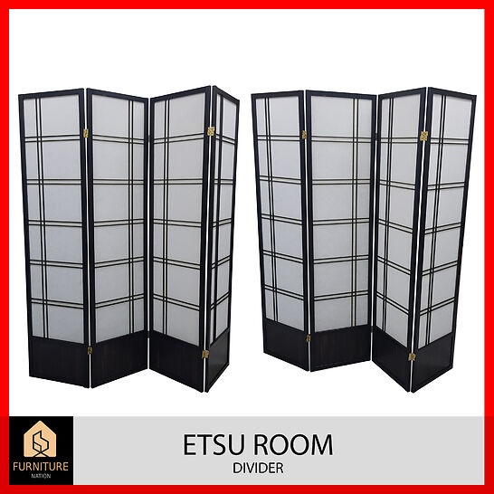 ♕Divider ETSU Furniture Nation 4 Panel Room Divider Japanese Inspired ...