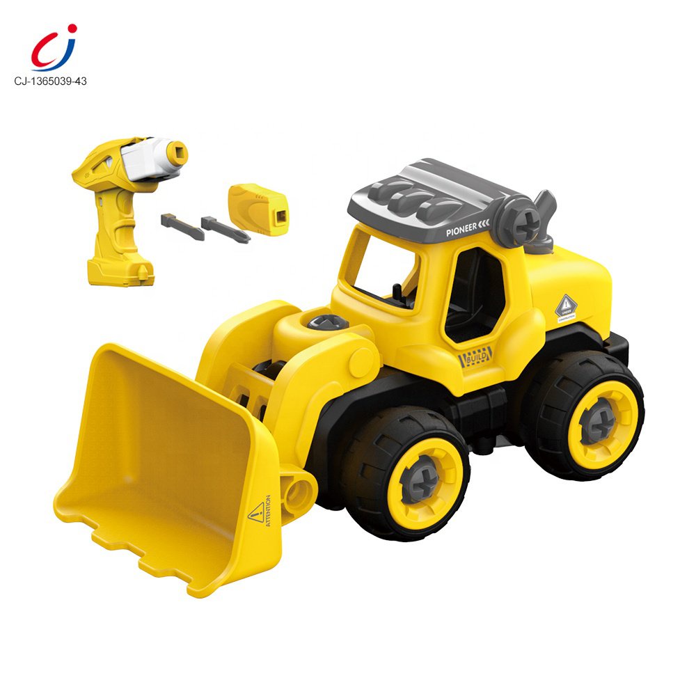 Chengji engineering truck car toy vehicle take apart diy assembly bulldozer mini engineering ...
