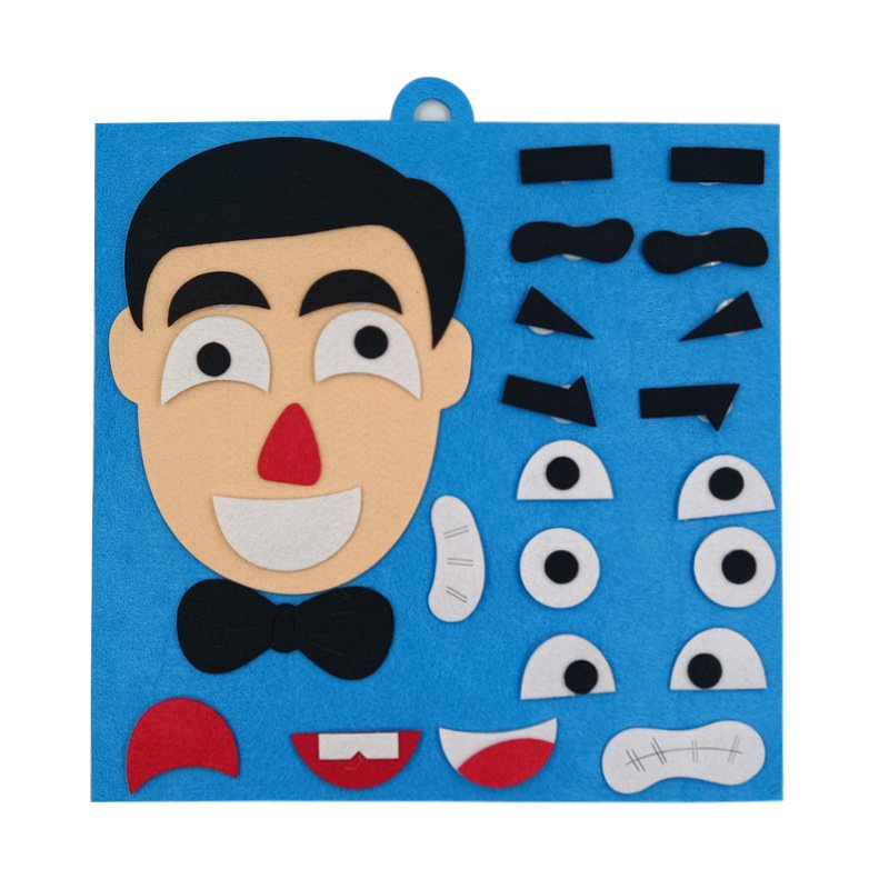 Emotion Face Changing Toys Montessori for Kids Expression Felt Toy Kit ...