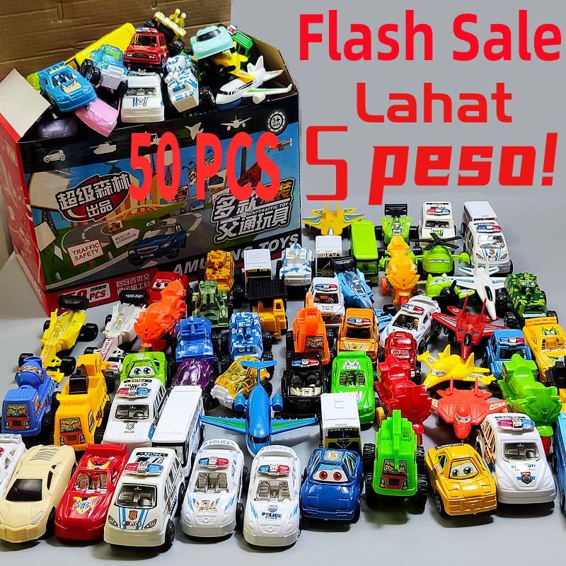 50 PCS Cute Mini Car Toys Set for Kids Baby Toys Engineering Truck Car ...