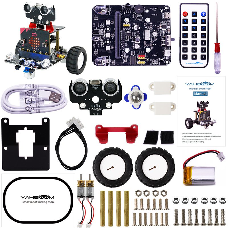 Yahboom Hot Sale BBC Micro:bit V2 Programable Smart DIY Robot Car Kit for stem education ...