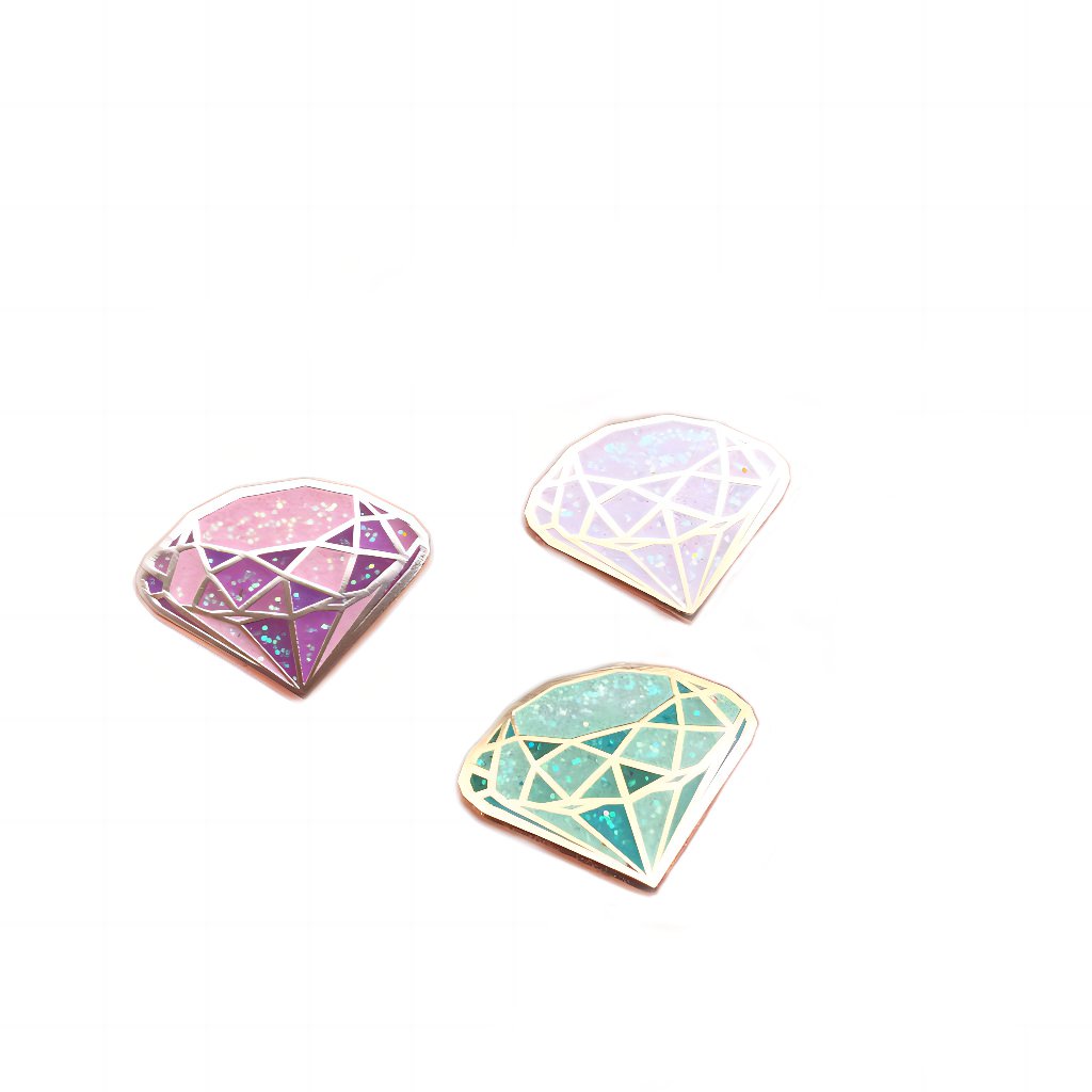 China Pin Supplier Custom Diamond Shape Glitter Lapel Pin Soft Hard ...