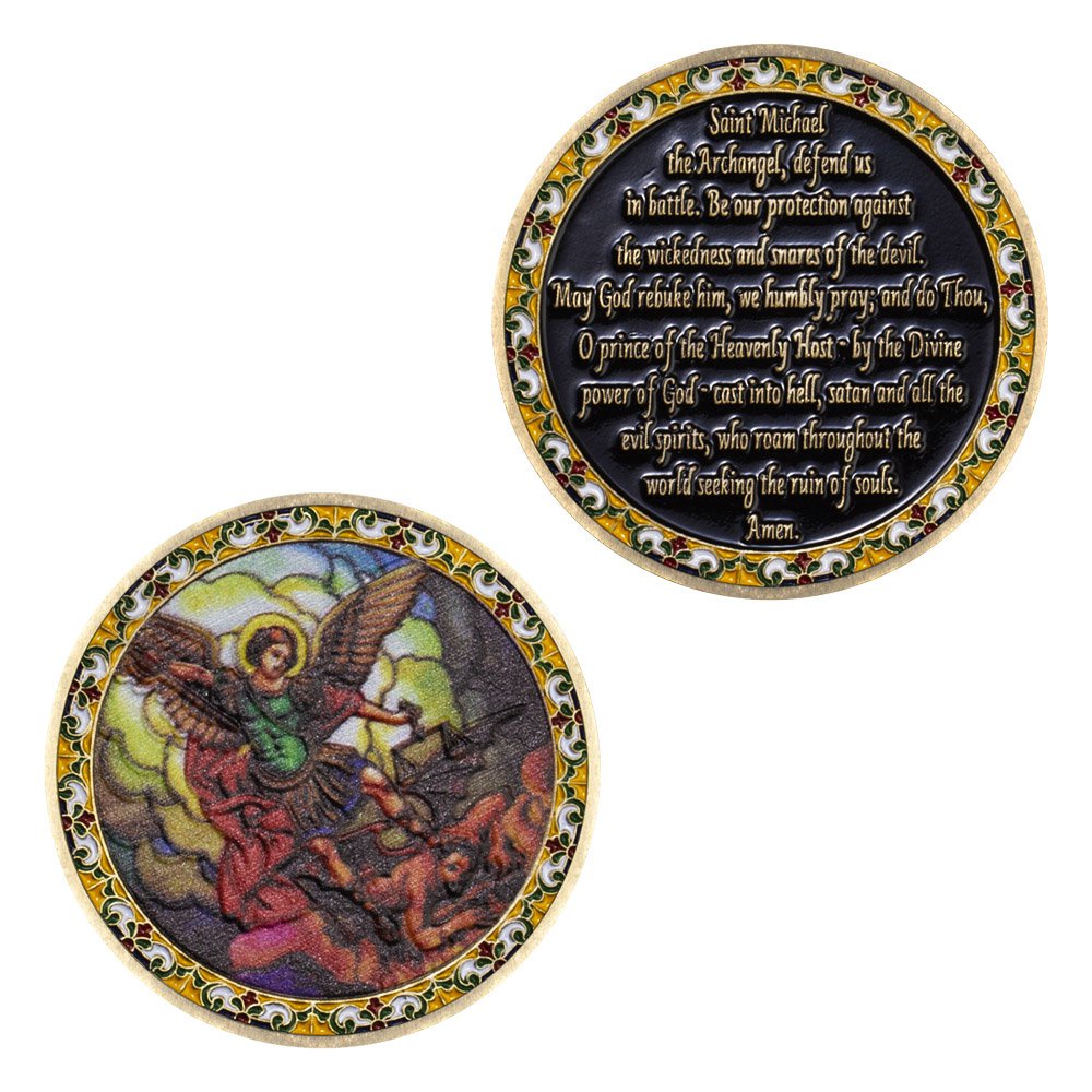Saint Michael Challenge Coin Guardian Angel of Police Officer Patron ...