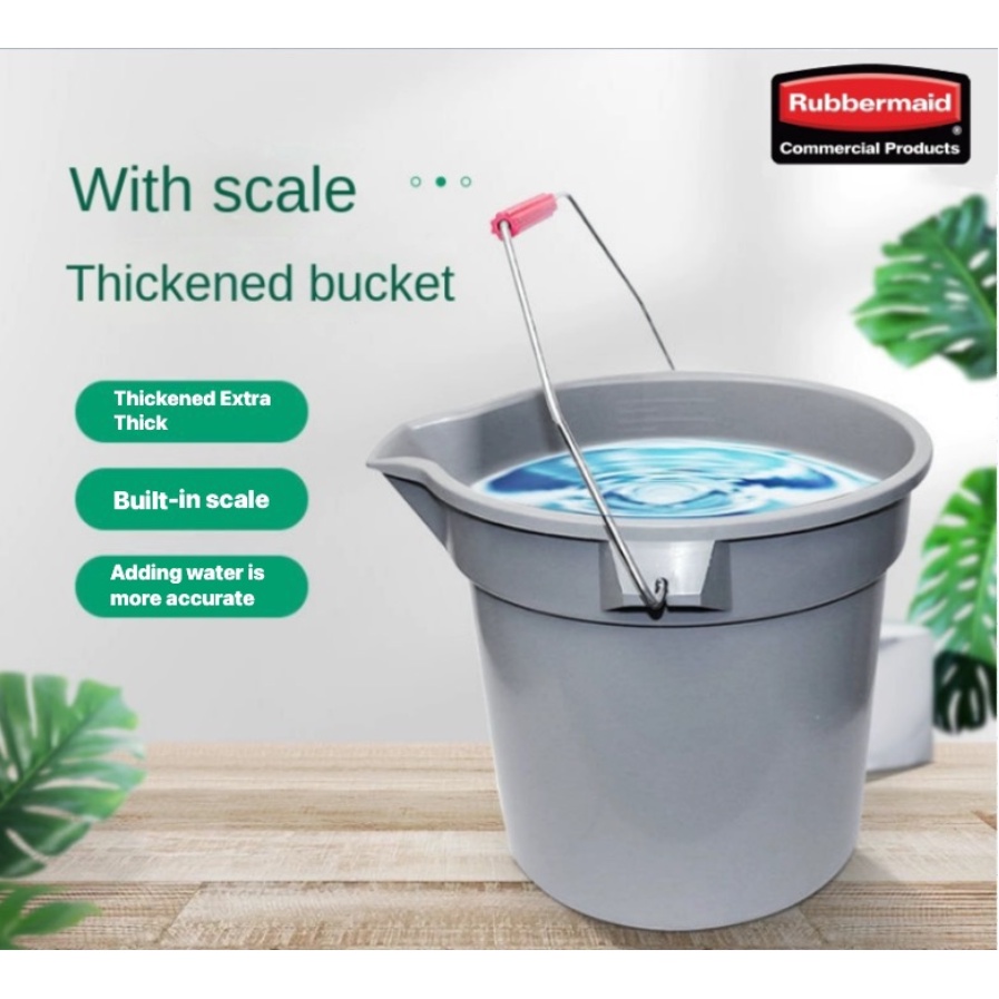 Rubbermaid Pail (10qtz)2963-GRAY Round Brute Bucket thickened Extra ...
