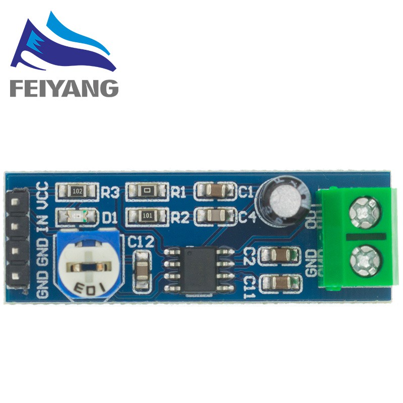 Lm386 Audio Power Amplifier Module 200 Times Gain Amplifier Board Mono Power Amplifier 5v 12v