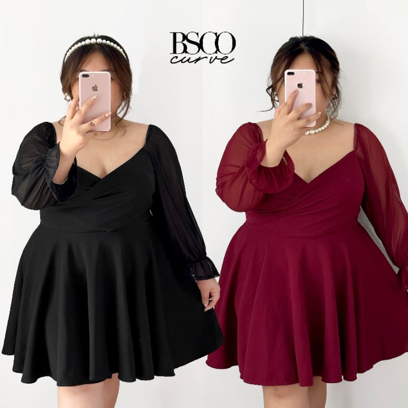 ONHAND BSCO CURVE PLUS SIZE XL-6XL LORELAI KOREAN STYLE DRESS KOREAN ...