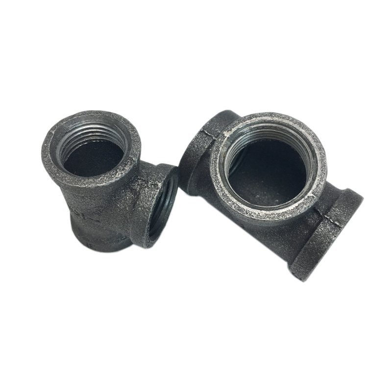 BI pipe fittings cast iron equal tee thread pipe connector oil gas ...