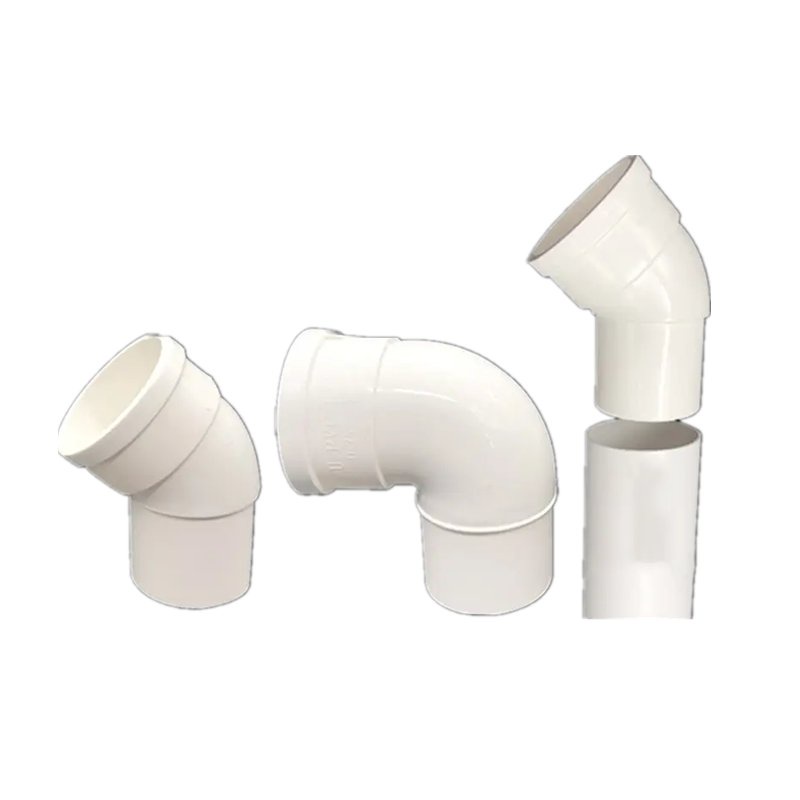 PVC Elbow 45 90 Degree Drainpipe Fittings Connector Inserting down pipe ...