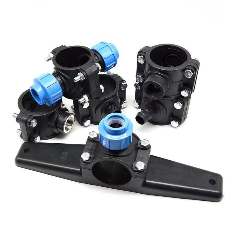 irrigation 25mm pvc pipe clamps pipe saddle for PP compression fittings ...