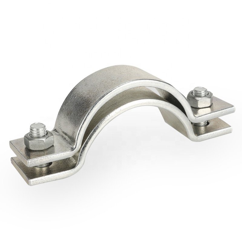 Stainless Steel Two Piece Pipe Clamps Hydraulic Twin-Screw Tube Clamp ...