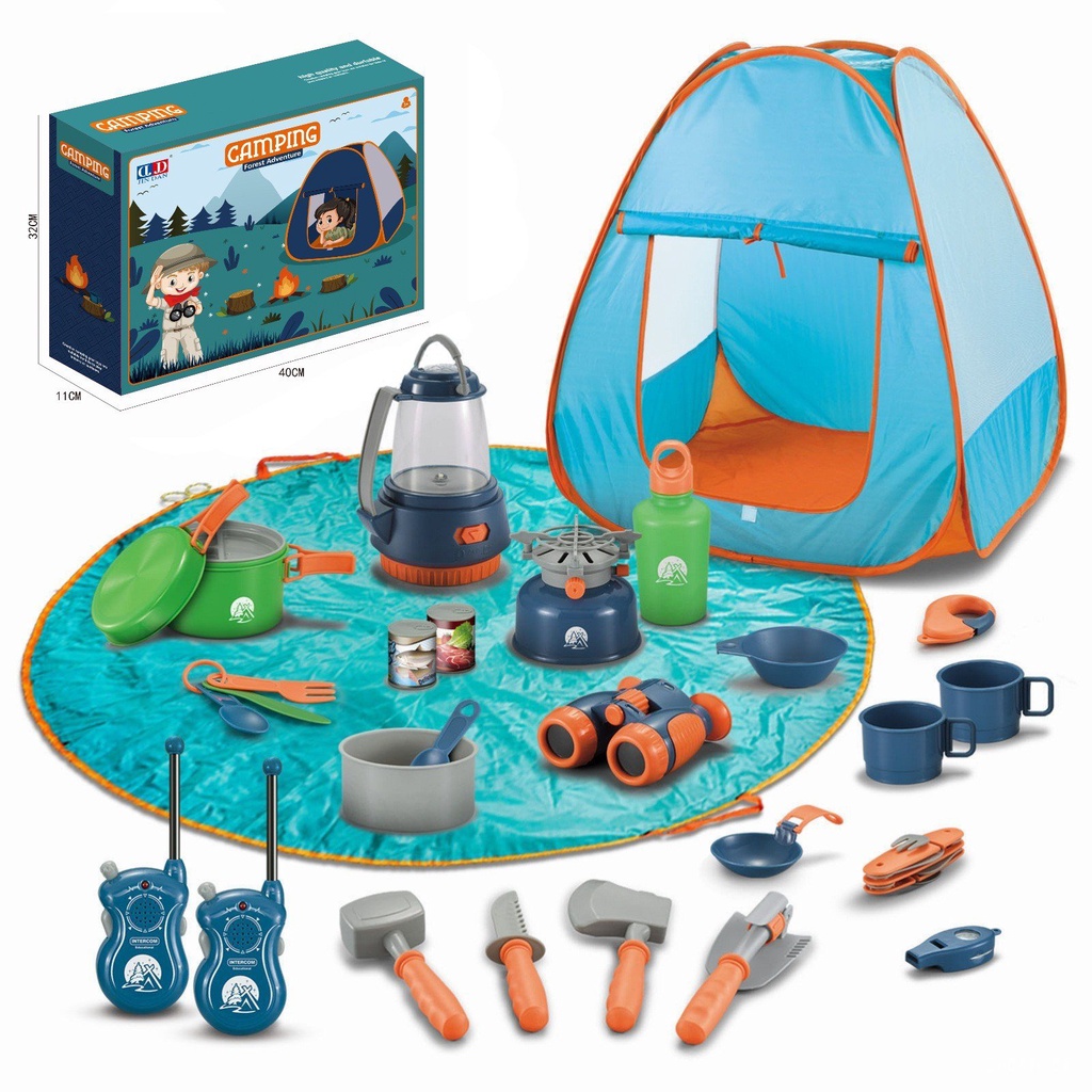 Children's tent camping play house simulation kitchen utensils outdoor ...