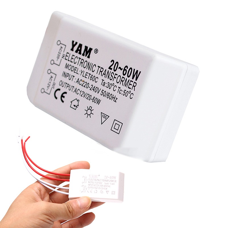 220V to 12V Electronic Transformer AC 220V To 12V 20-60W Halogen Light ...
