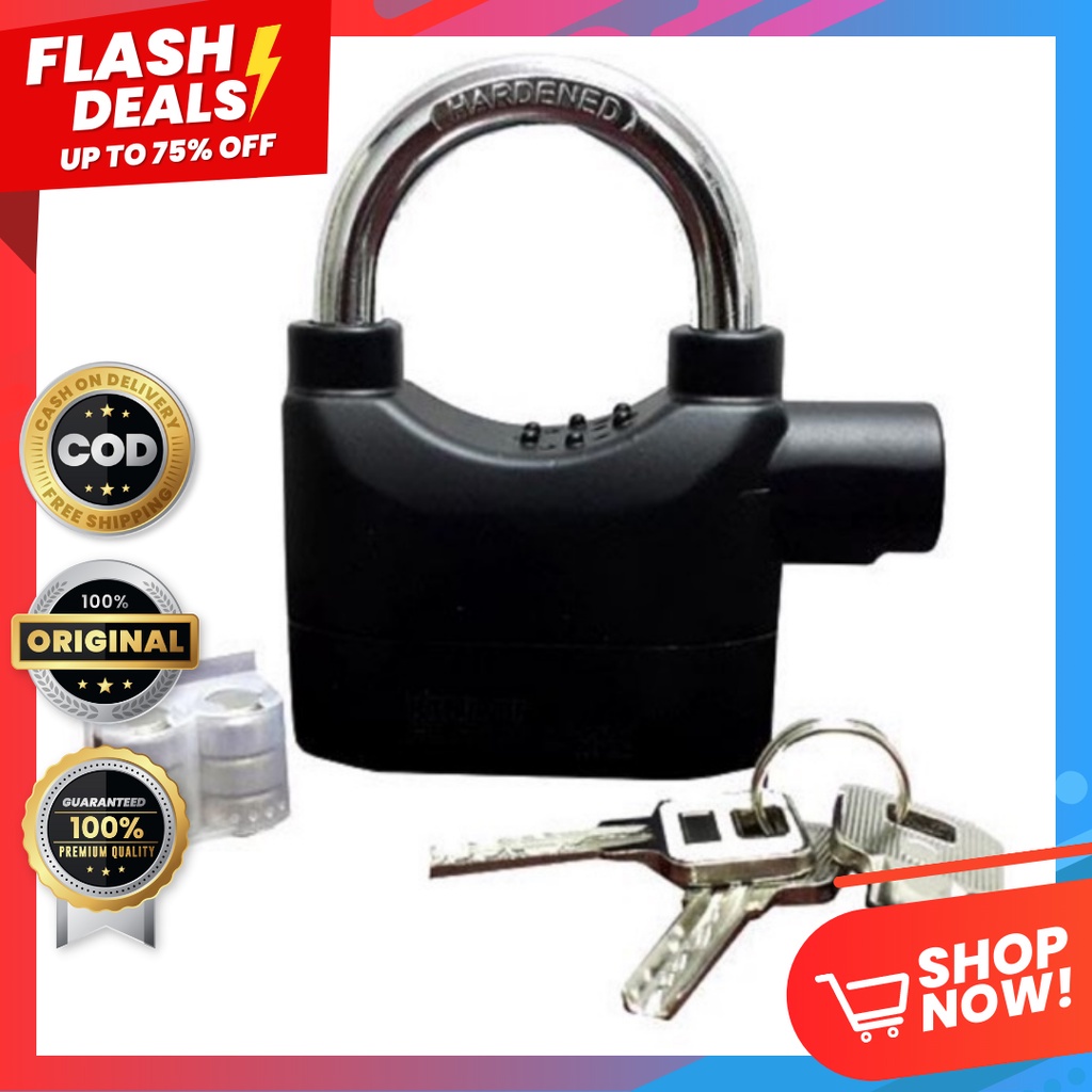 ☈Original Alarm Lock Padlock 110 Decibel Anti Theft Alarm Lock Motion ...