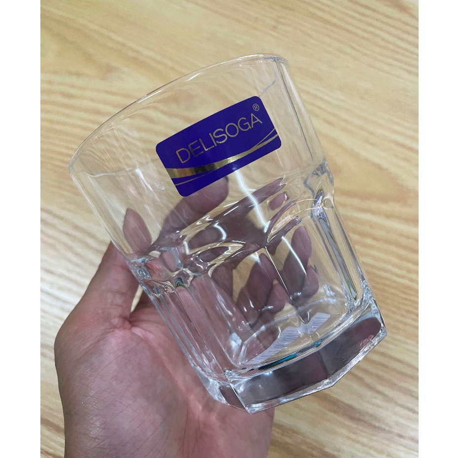 1pc./6pcs.Y5950-3 320ml lead-free glass nine corner cup whiskey cup ...