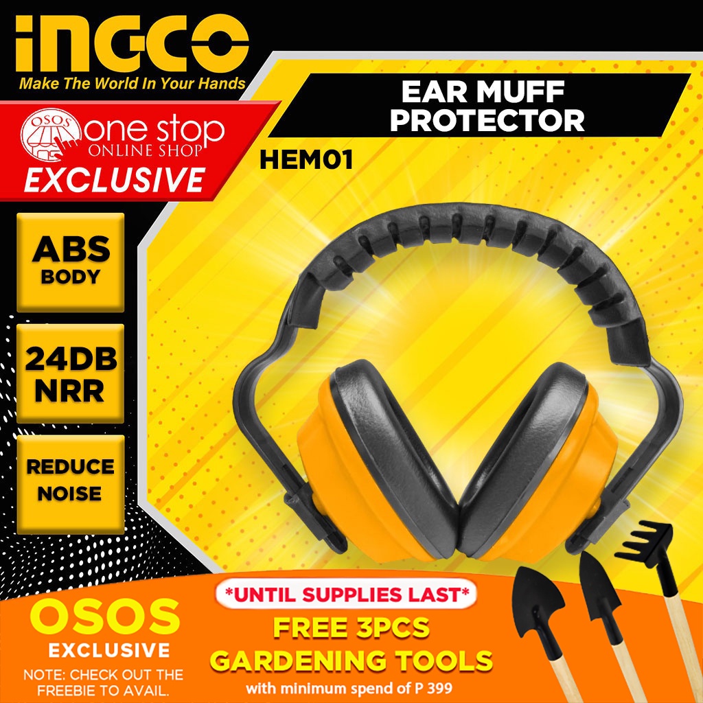 Ingco Original Soundproof Ear Protector Earmuffs Noise Reduction HEM01 ...