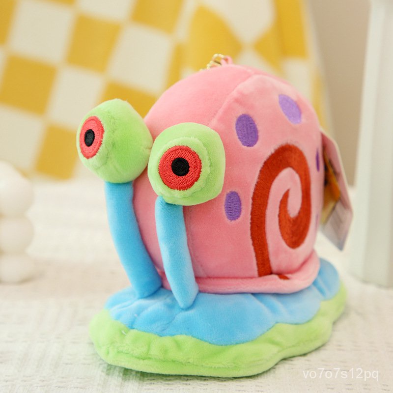 Animation Spongebob Plush Toy Kawaii Keychain Doll Gary The Snail ...