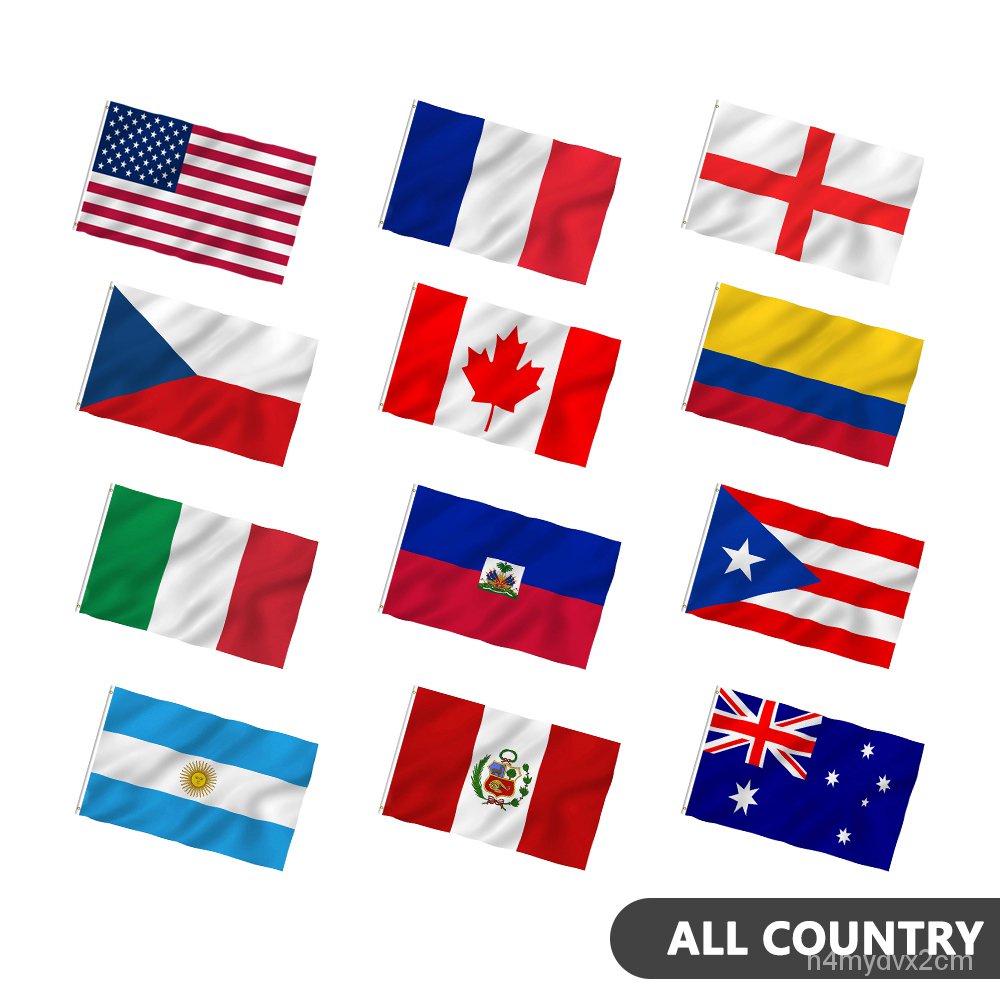 ALL countries flag 3x5 ft polyester screen printing national country ...