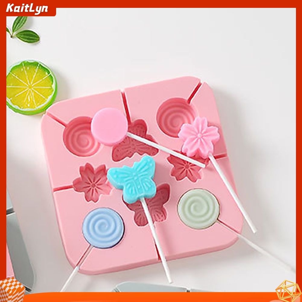 Lollipop Silicone Mold Flower Butterfly Chocolate Cake Mould DIY Baking ...