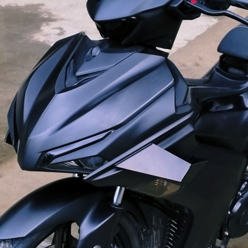 Sniper 155 winglet Airscoop Yamaha Fiber Acrylic Glossy Black | Shopee ...