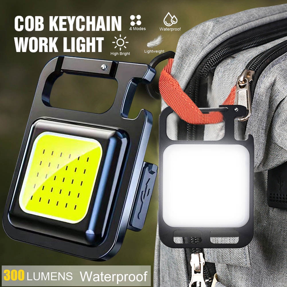 LED lampu suluh Flashlight Multifunctional USB Rechargeable COB ...