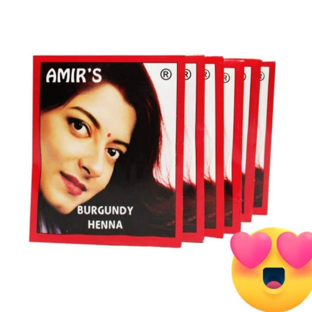 Amirs Henna Hair Color Powder 10g*6PCs (sold per box of 6pcs) | Shopee ...