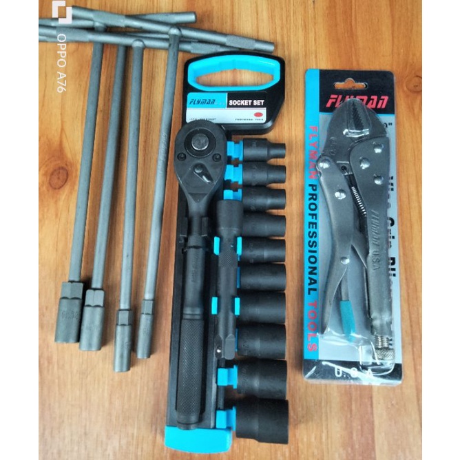 flyman original package tools, 12pcs socket set 1/2 drive, 4pcs T ...