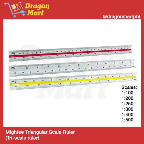 Mightee Triangular Scale Ruler (Tri-scale ruler) | Shopee Philippines
